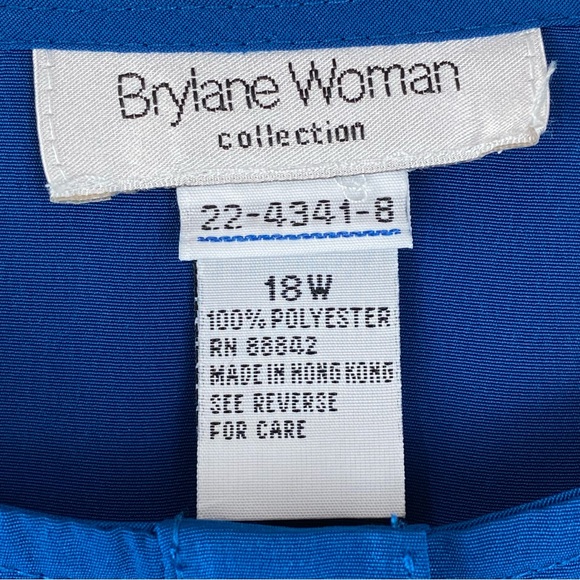 Brylane Woman | Tops | Vintage Brylane Woman Sz 8w Blue White Floral ...